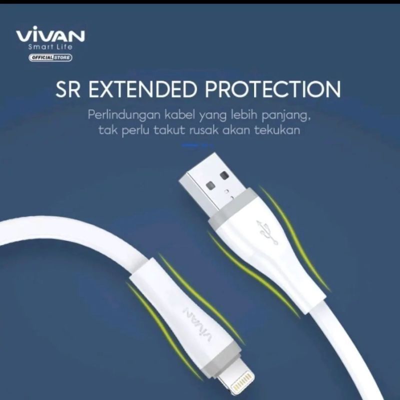 Jual VIVAN Kabel Data SL30S Cable Data Lightning 30CM Fast Charging 2A ...