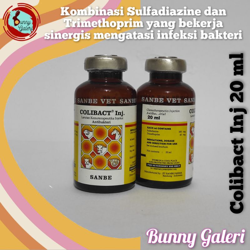 Jual COLIBACT INJ 20 ml, kombinasi Sulfadiazine dan Trimethoprim yang ...