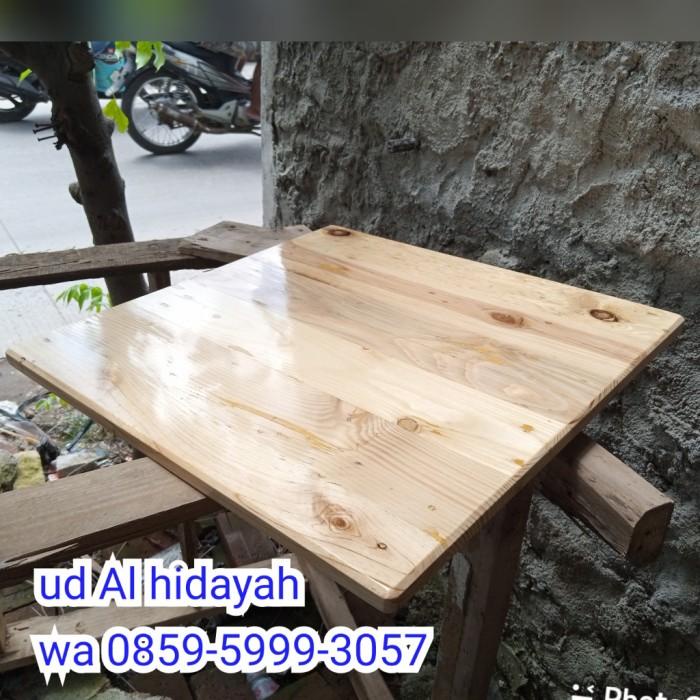 Jual Table Top Tebel Meja Kayu Jati Belanda 50X50 | Shopee Indonesia
