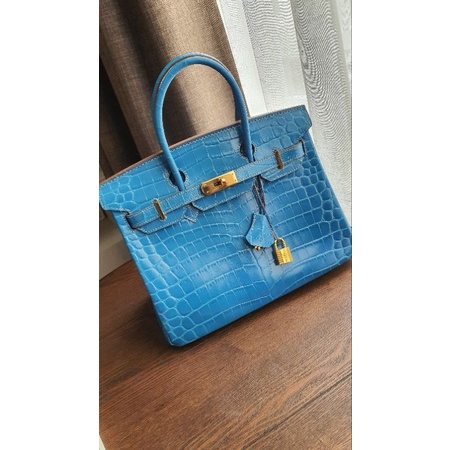 Jual Blue Mykonos H*rmes Croco 30cm | Shopee Indonesia