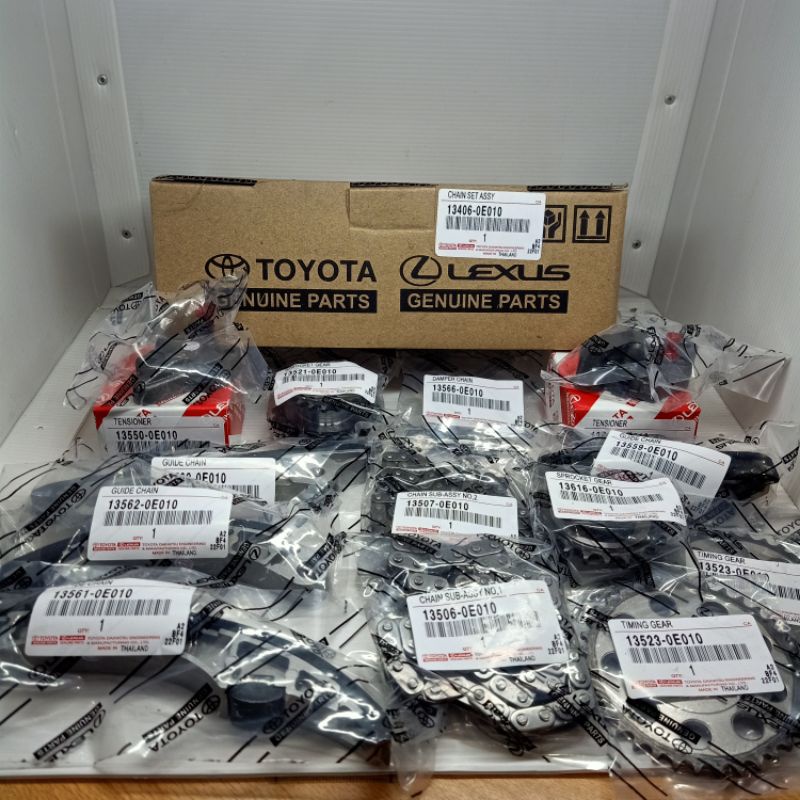 Jual timing chain set Hilux Revo 2GD Innova reborn 13406-0E010 13507 ...