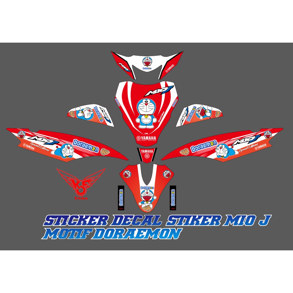 Jual STICKER DECAL STIKER FULL BODY MIO J MOTIF DORAEMON | Shopee Indonesia