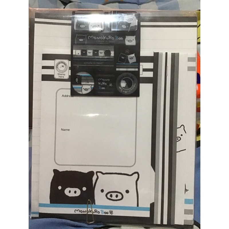 Jual SANRIO SAN-X MONOKURO BOO LETTER SET KERTAS SURAT JEPANG MADE IN JAPAN MEMO STICKY NOTE ...