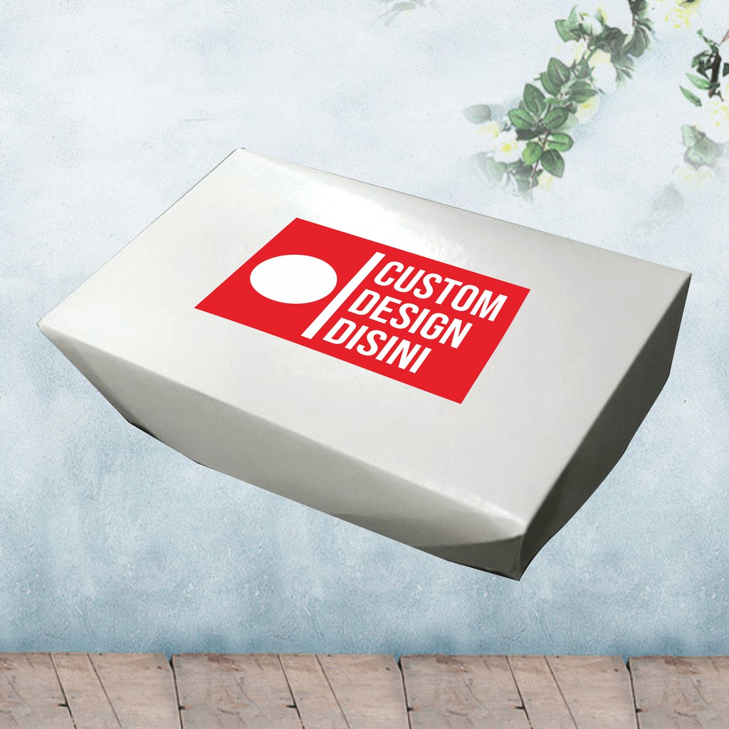 Jual lunch box + logo ( Design Custom ) bisa pesan 25 pcs | Shopee ...