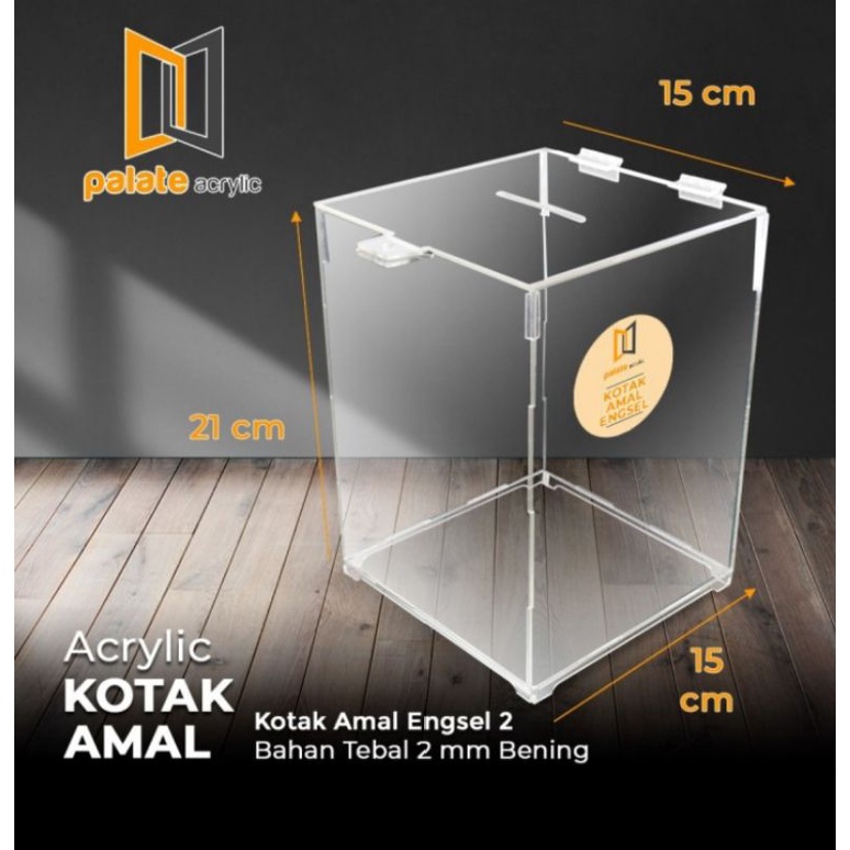Jual Akrilik Kotak Amal / Acrylic / Akrilik Box / Kotak Amal / Kotak ...