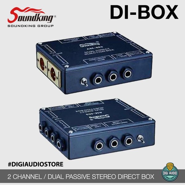 Jual DI BOX Pasif 2 Channel Stereo Direct Box Passive Soundking AM403 ...