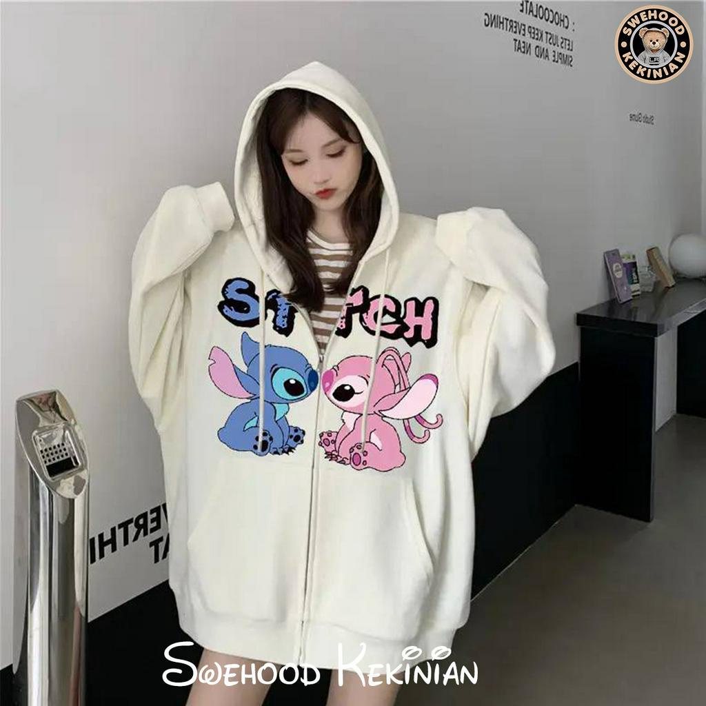 Jual STITCH GEMOY ZIPPER PREMIUM Jacket Crewneck Sweater Hoodie Wanita ...