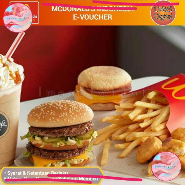 Jual [ MCD ] McDonald's E-Voucher Value 100 Ribu | Shopee Indonesia