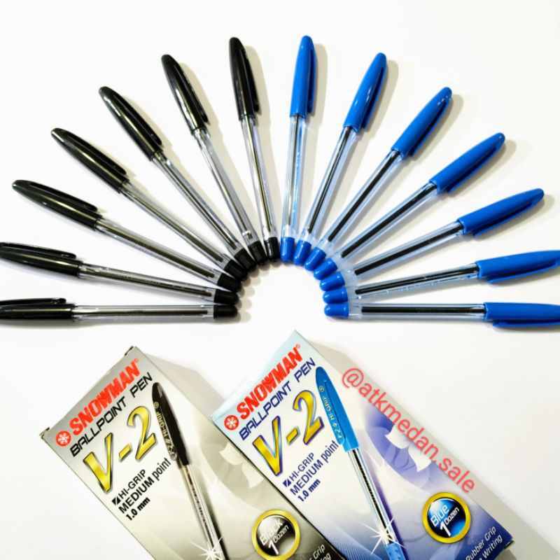 Jual Pulpen Snowman V-2 Hi-Grip 1,0mm Ballpoint Pen (1 pc) | Shopee ...