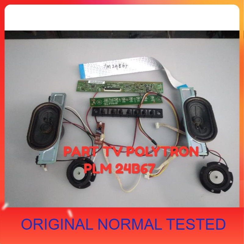 Jual PAKET KOMPONEN TV POLYTRON PLM 24B67-LVDS-TICON-SPEAKER-IR PROG ...