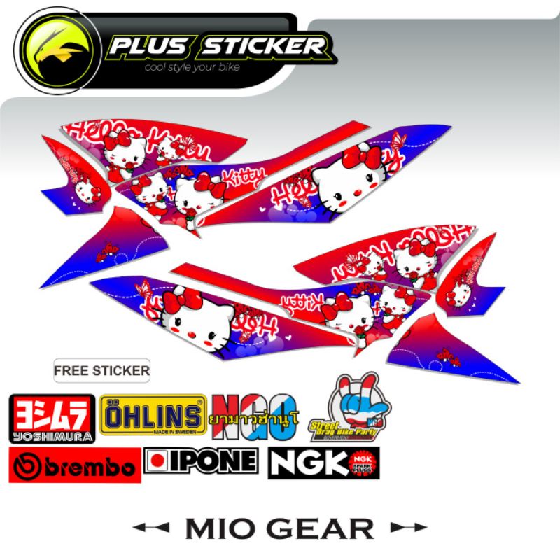 Jual Stripping Yamaha Mio Gear 125 / sticker variasi Mio Gear hello ...