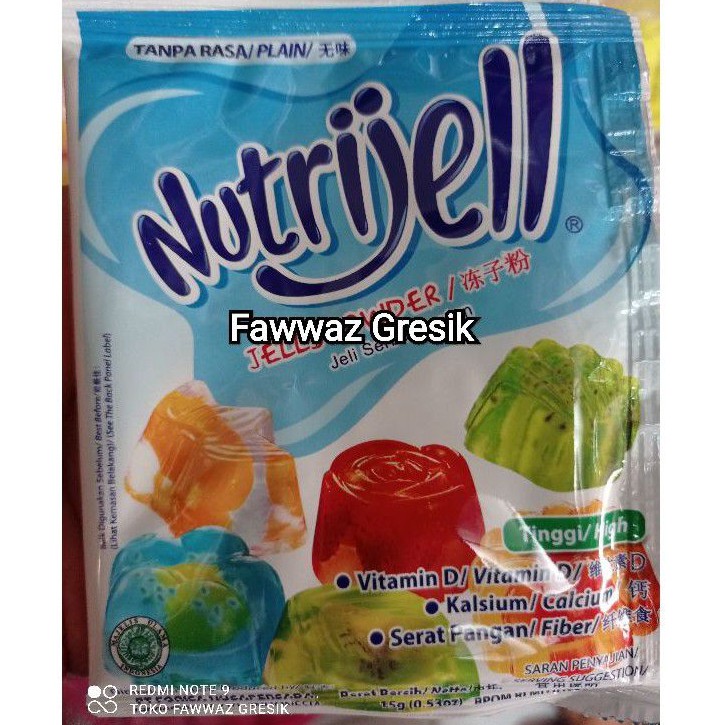 Jual Nutrijell / Nutrijel Plain Sachet Besar 15 gr - Nutrijell Plain ...