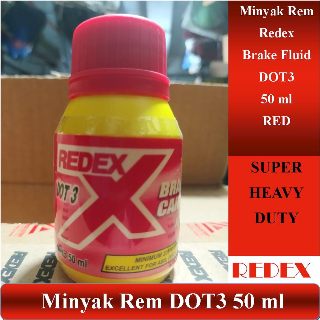 Jual Minyak Rem Brake Fluid DOT 3 Redex Merah 50 ml | Shopee Indonesia