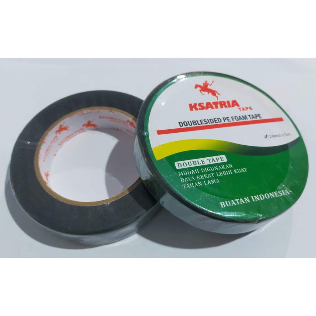 Jual Double Tape Foam Busa Spons 1" inch 5 meter Hitam Hijau Doubletape ...