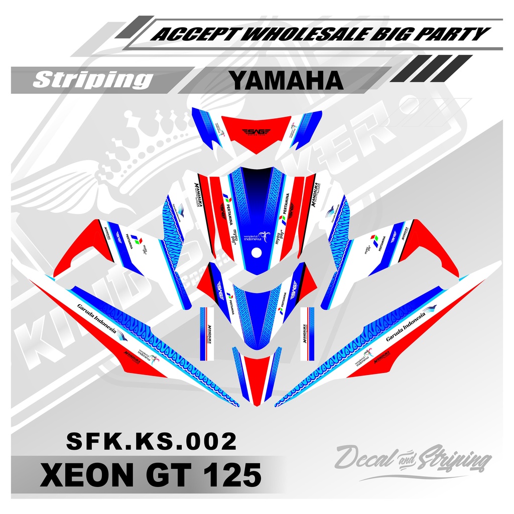 Jual Stiker Decal Full Body XEON GT 125 - Sticker Striping Variasi ...