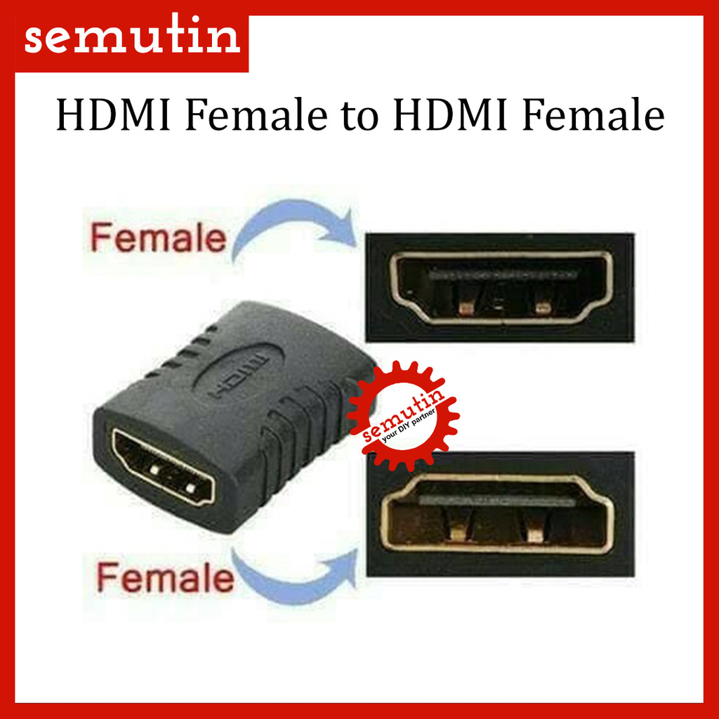 Jual HDMI Female to HDMI Female / Connector Konektor HDMI F F | Shopee ...