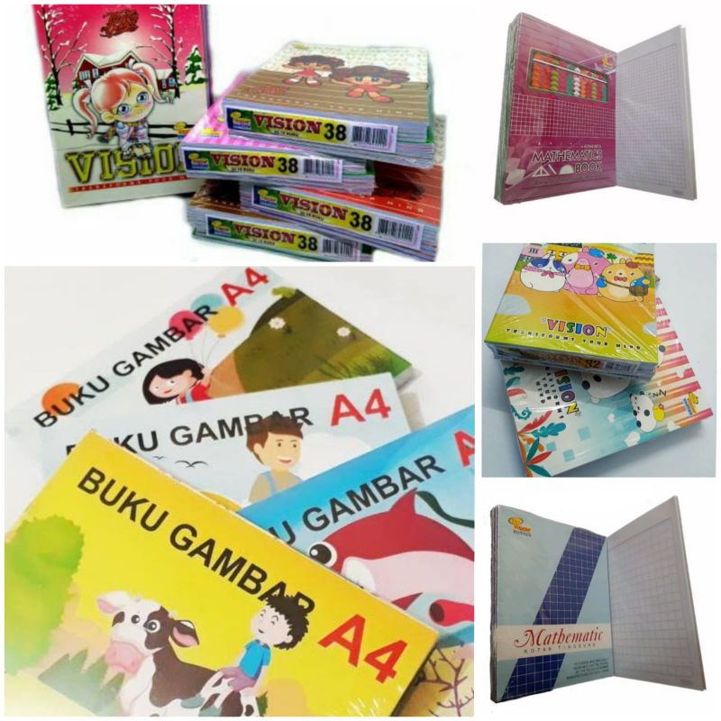 Jual BUKU TULIS /BUKU TULIS HALUS TEGAK BERSAMBUNG/BUKU KOTAK KECIL DAN ...