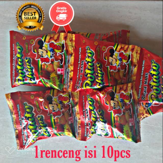 Jual POTATO CHIPS keripik kemasan 1000 1renceng isi 10pcs | Shopee ...