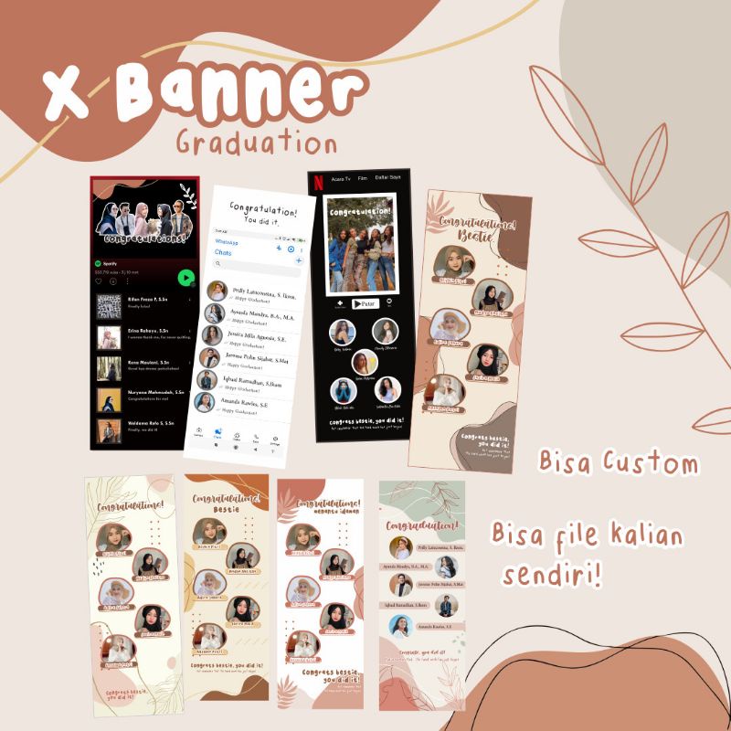 Jual BANNER WISUDA - BANNER GRADUATION - X BANNER CUSTOM | Shopee Indonesia