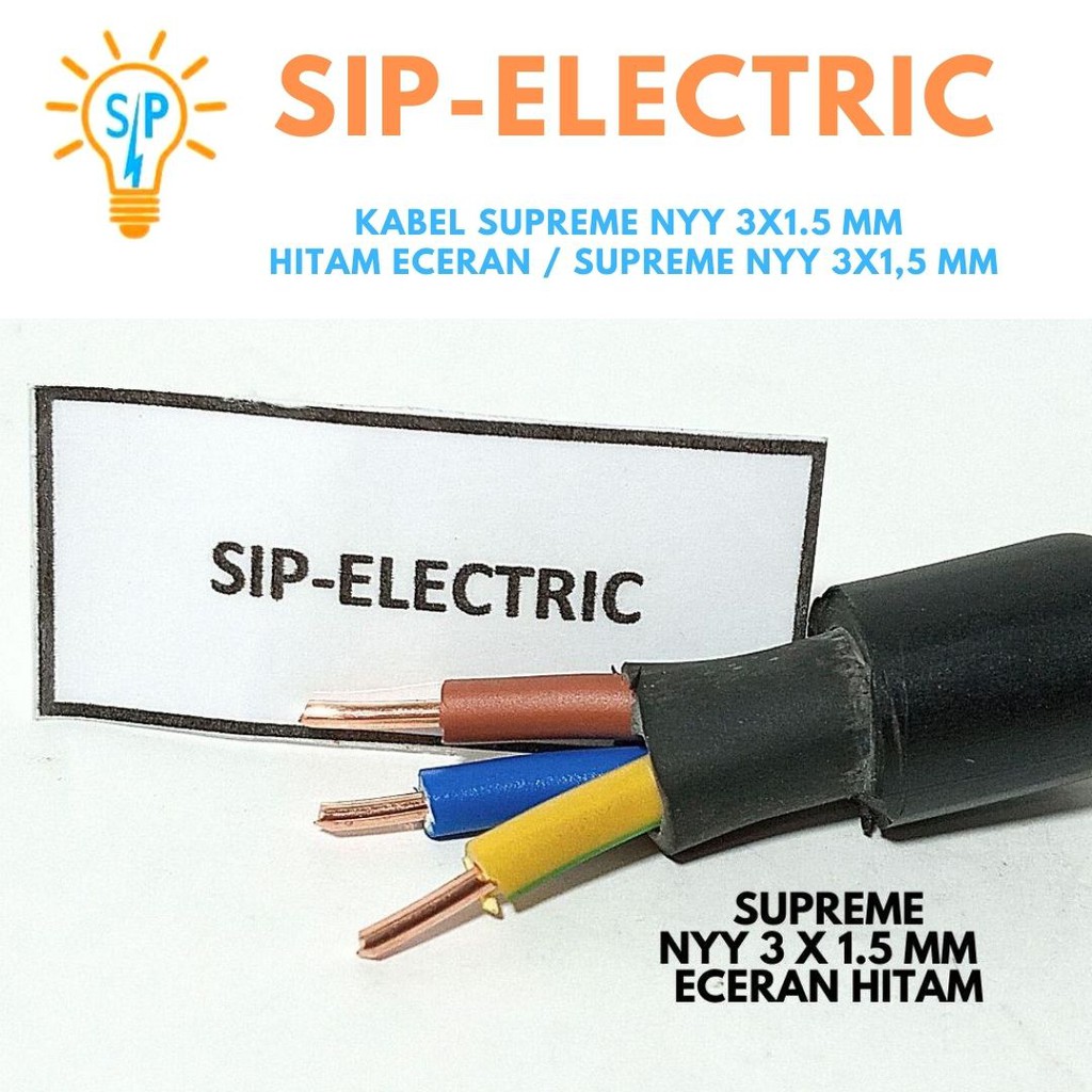 Jual Kabel Supreme Nyy 3X1.5 Mm Hitam Eceran / Supreme Nyy 3X1,5 Mm | Shopee Indonesia