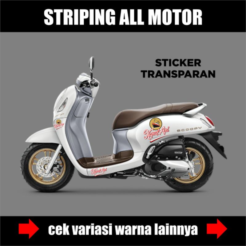 Jual STRIPING STIKER STICKER SCOOPY- BEAT Motif kapal api | Shopee ...