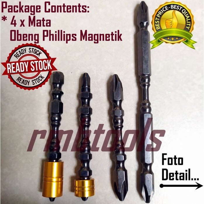 Jual Mata Obeng Set Sekrup Phillips Hex Magnetic Skrup GRC SDS Drywall ...