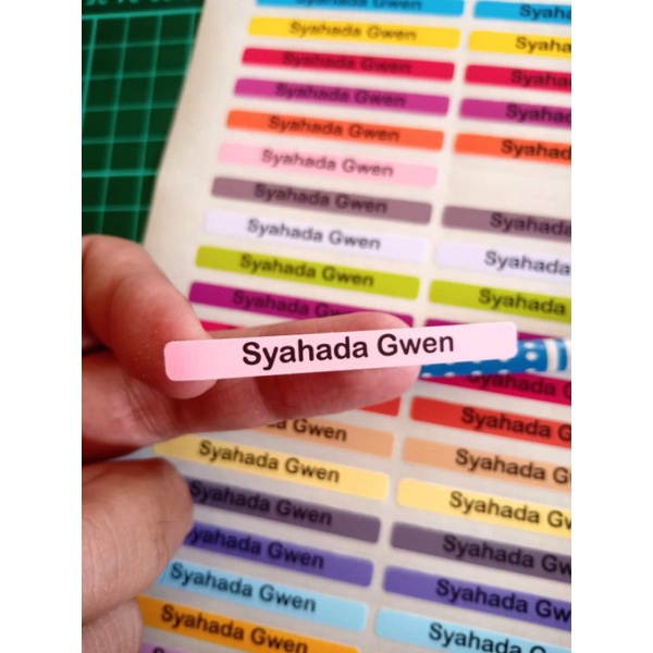 Jual STICKER STIKER LABEL NAMA PENA PULPEN PENSIL SPIDOL ALAT TULIS ...