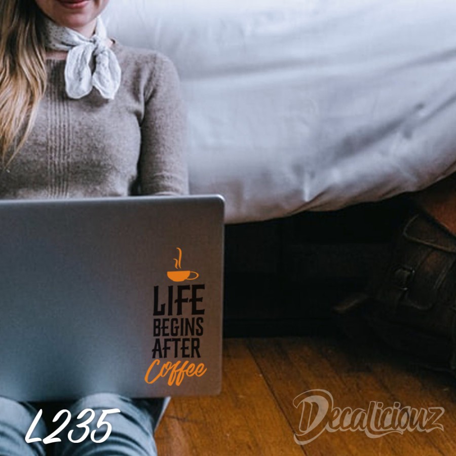 Jual Sticker Laptop, Cutting sticker laptop, Skin laptop, "Life Begin ...