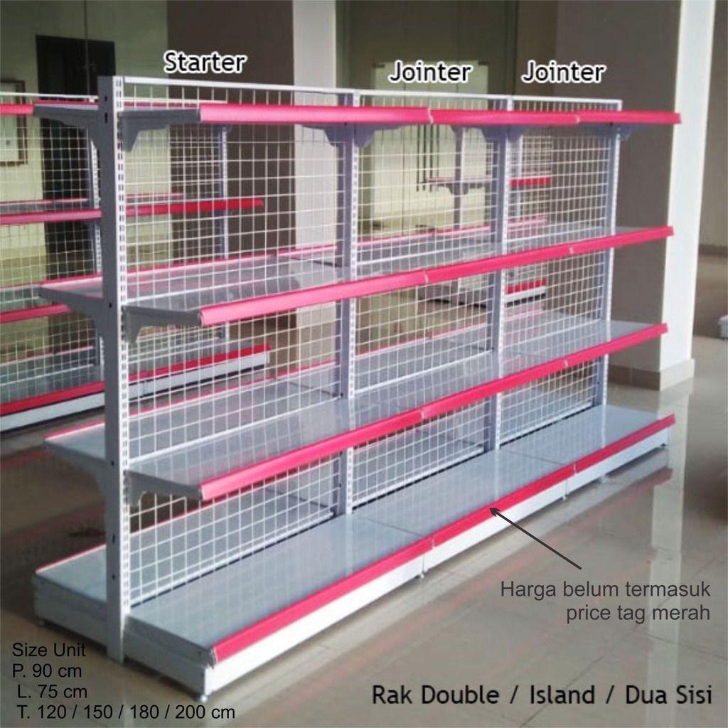 Jual Rak Minimarket Standar Double - Rak Island Gondola - Rak Dua Sisi ...