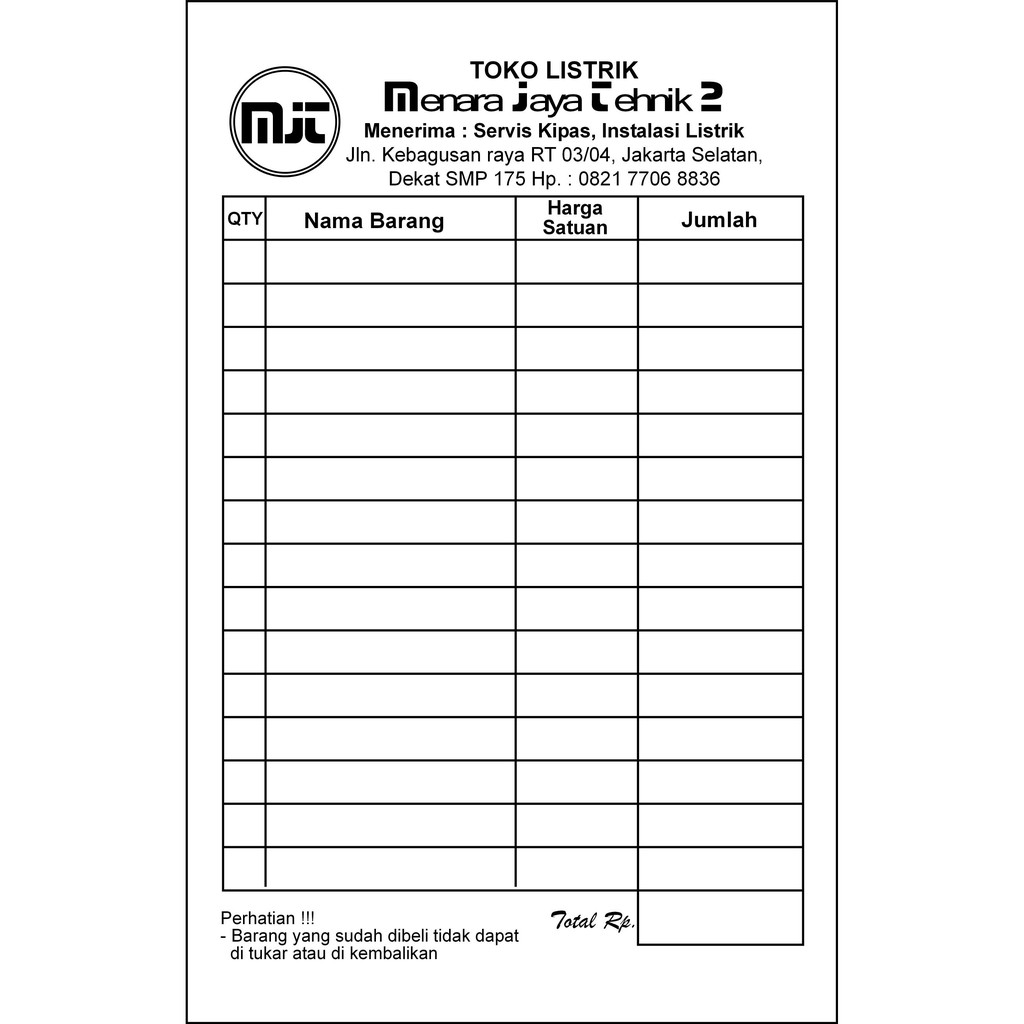 Jual cetak nota kwitansi surat jalan | Shopee Indonesia