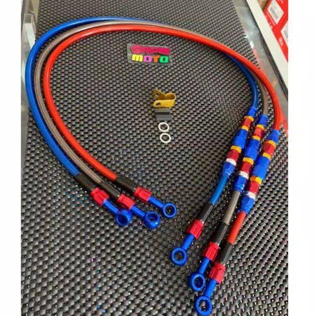 Jual Selang rem sc siam karbon model double banjo 100cm universal ...