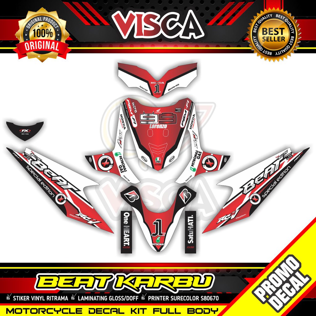 Jual Decal Beat Karbu Full Body Stiker Beat Karbu Full Body Striping ...