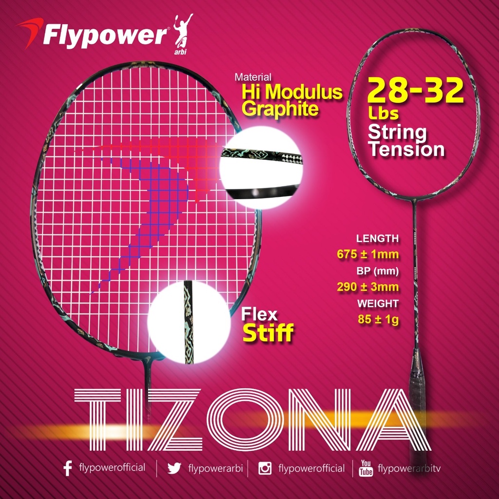 Jual Raket Badminton Flypower Tizona | Shopee Indonesia