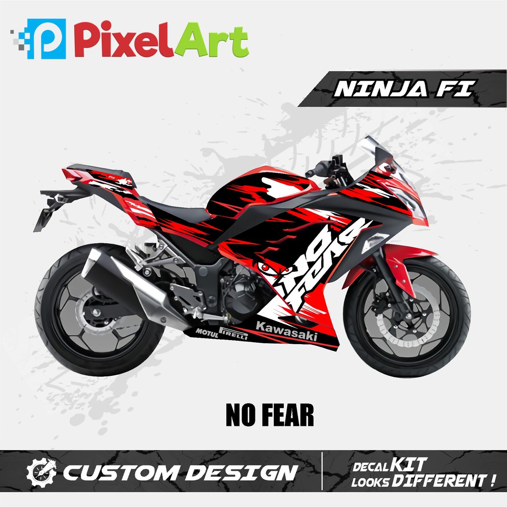 Jual STICKER DECAL MOTOR NINJA FI NO FEAR FULL BODY PREMIUM QUALITY ...