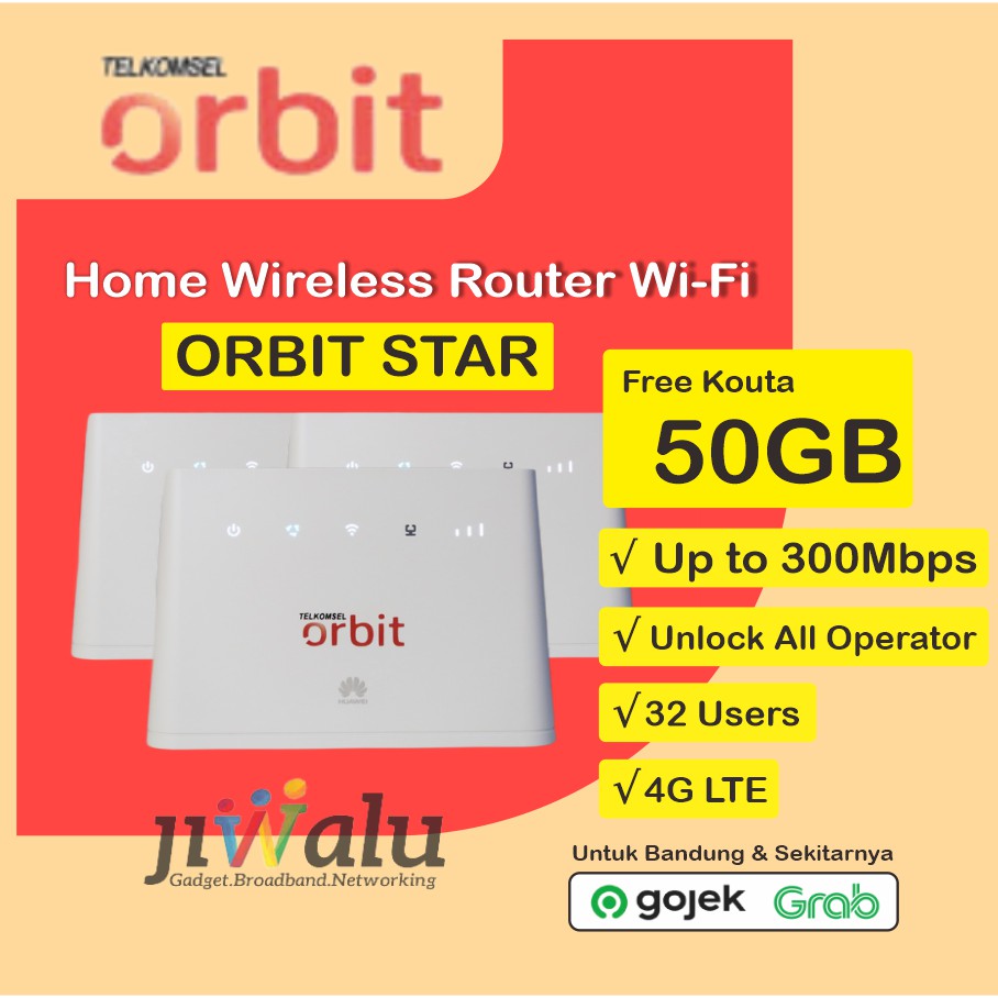 Jual Router Wifi Modem Wifi Home Router Huawei B311 Telkomsel Orbit Star Free Telkomsel 50GB ...