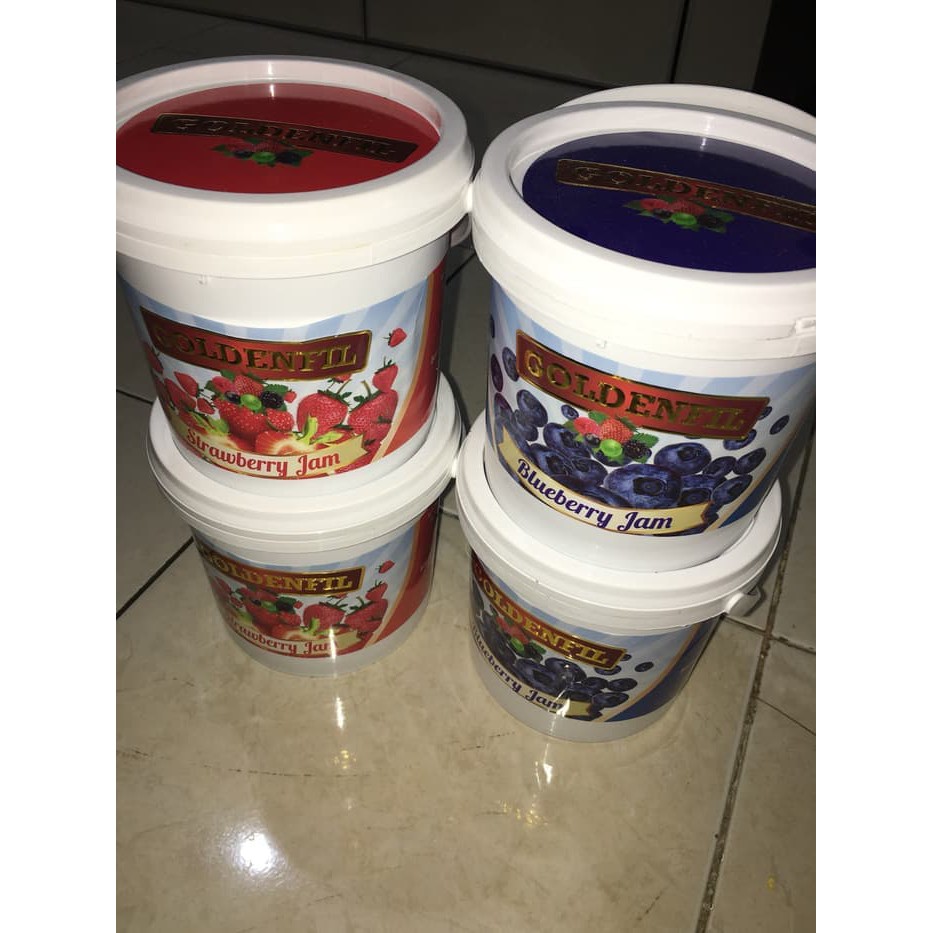 Jual PROMO SELAI STRAWBERRY GOLDENFIL 1KG STROBERI 50% BUAH ASLI SEGAR ...