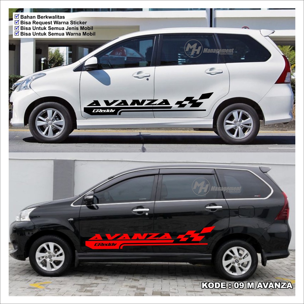 Jual Stiker mobil toyota avanza sticker mobil avanza cutting stiker ...