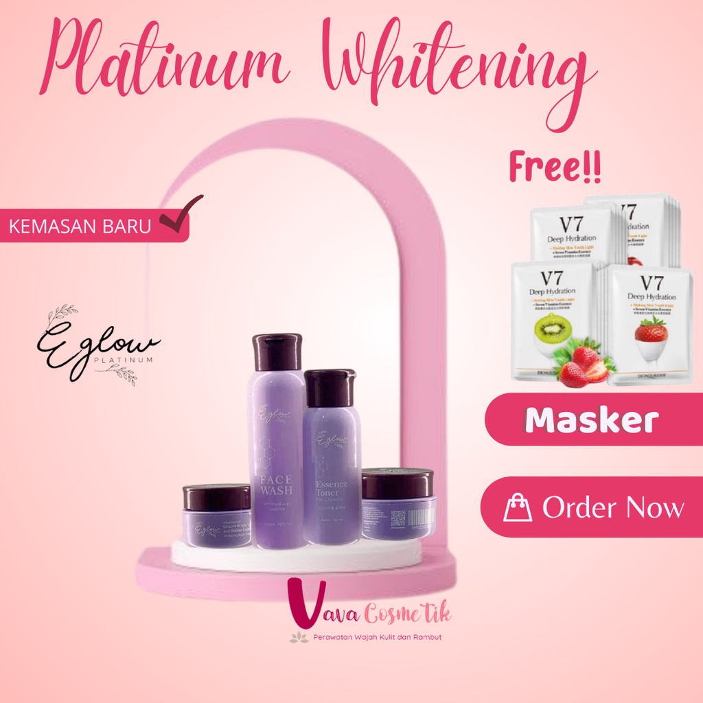Jual EGLOW PLATINUM ORIGINAL PAKET WHITENING, PAKET ACNE, DAN PAKET ...