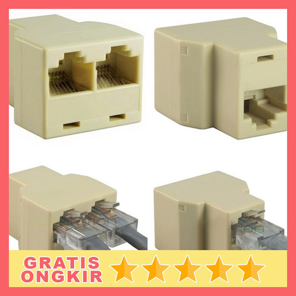 Jual RJ45 1x2 Ethernet Connector Splitter | Shopee Indonesia