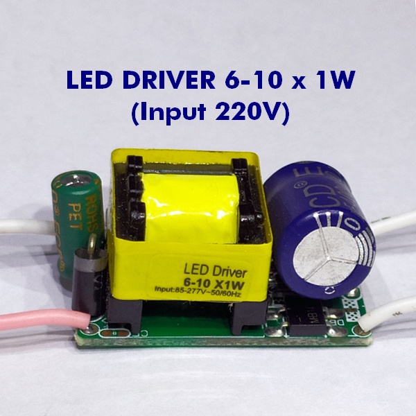 Jual LED Driver 6 - 10 x 1W (Input 220V AC) | Shopee Indonesia