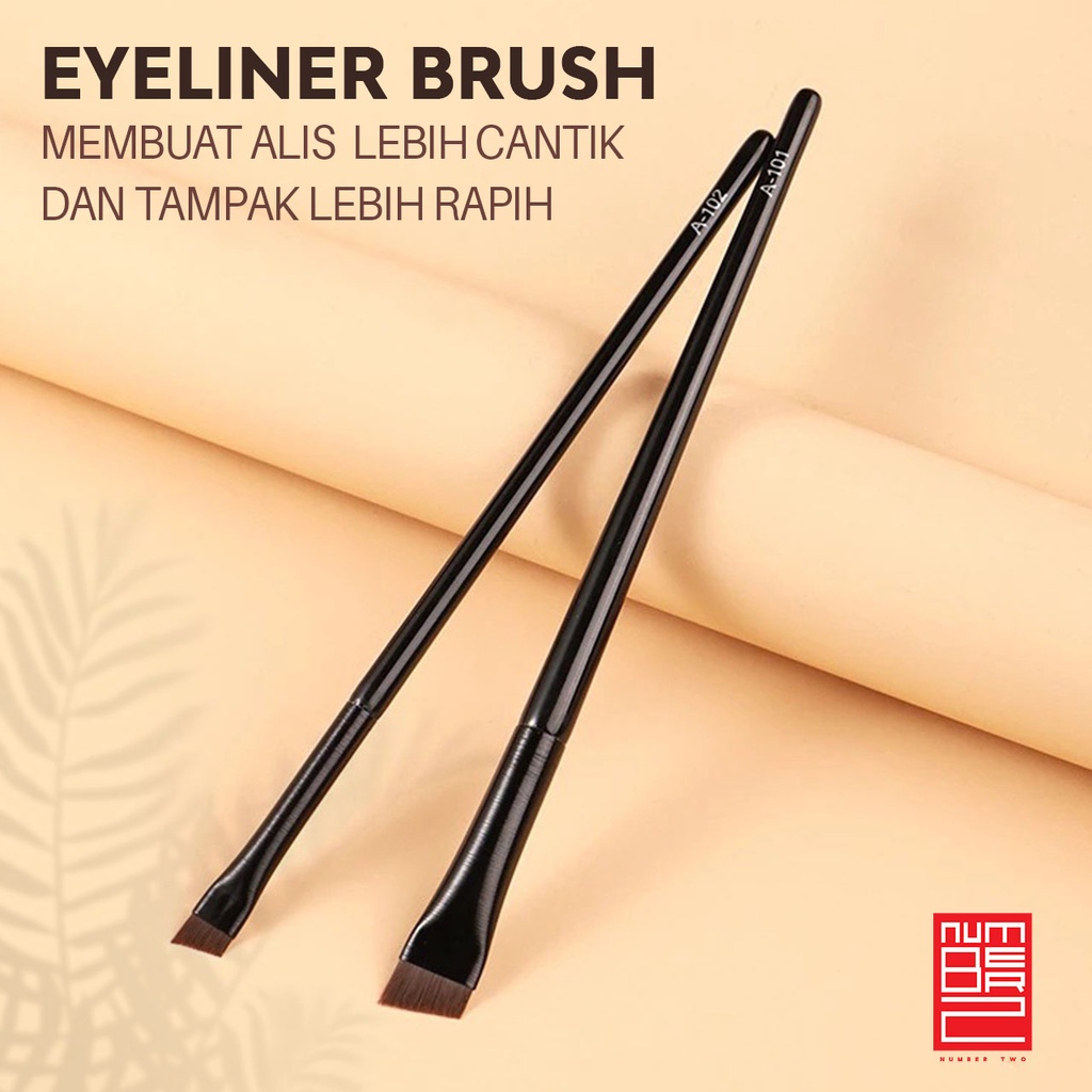Jual Kuas eyeliner pipih eyebrow brush kuas alis mata | Shopee Indonesia