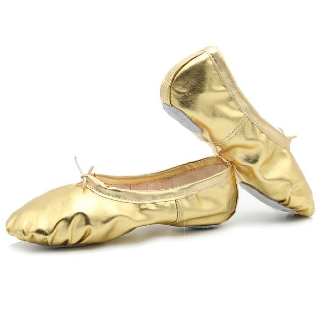 Jual Sepatu tari perut sepatu balet sepatu belly dance sepatu gold ...