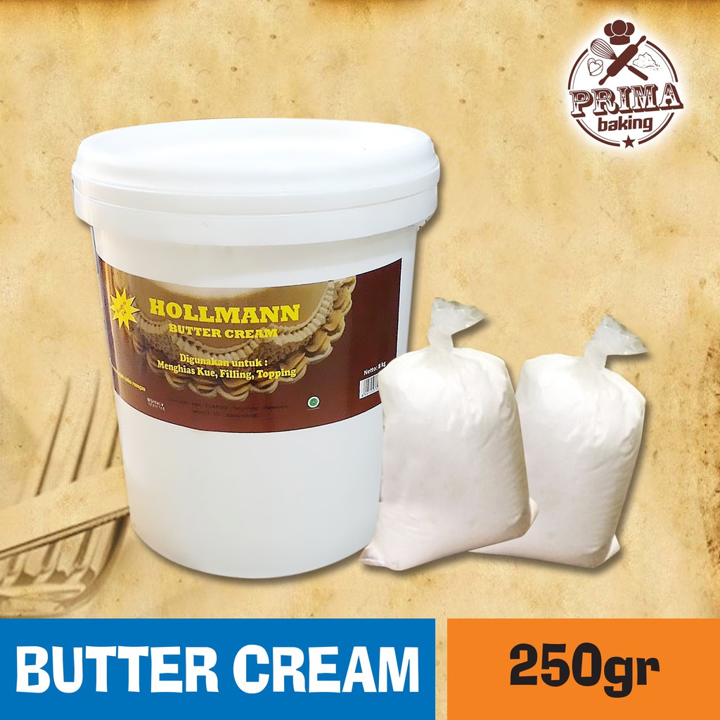 Jual BUTTER CREAM HOLLMANN 250 Gr / HOLLMAN BUTTERCREAM REPACK | Shopee ...