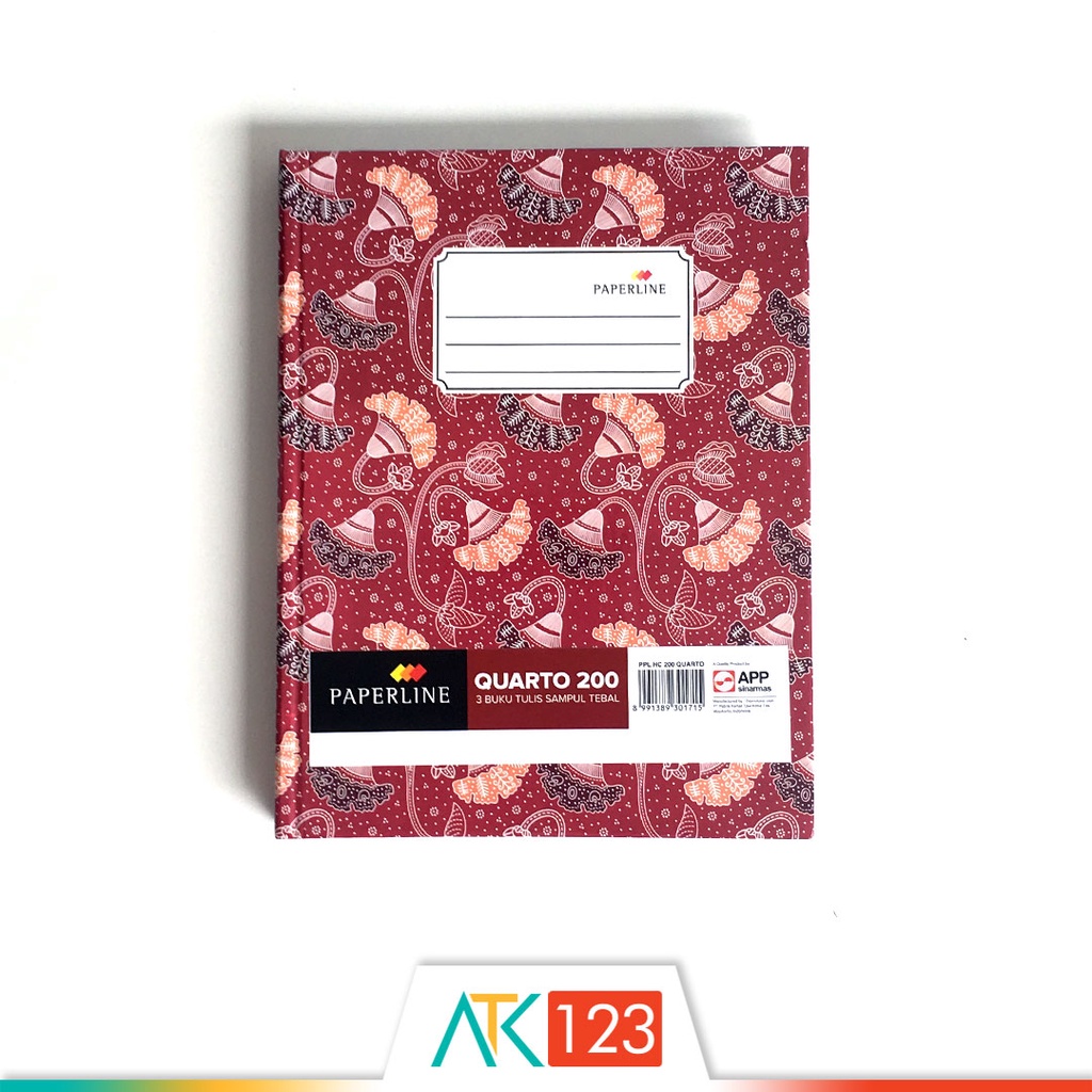 Jual Buku Tulis Hardcover Paperline Quarto / Kuarto / Kwarto 200 Lembar ...