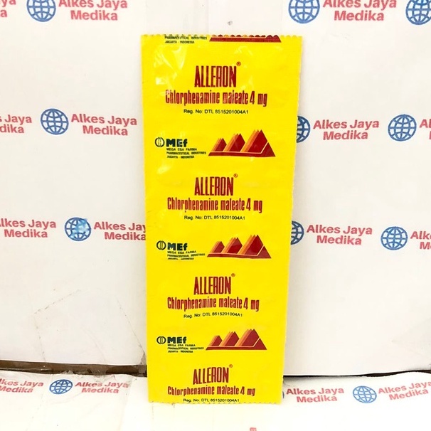 Jual Alleron 4mg Isi 10 Tablet - Obat Gatel Alergi | Shopee Indonesia