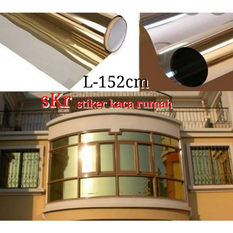 Jual stiker kaca/kaca film/one way gold | Shopee Indonesia