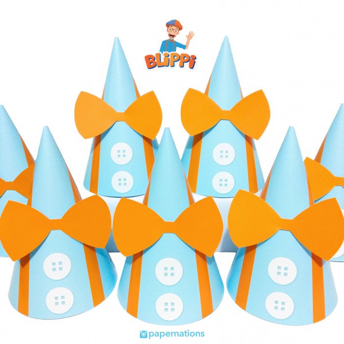 Jual Party Hat Blippi / Topi Ultah Blippi / Topi Kerucut Blippi ...