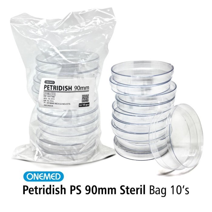Jual Petri Dish Bag 90mmx15mm Cawan Steril Petridish Steril Onemed P3K ...