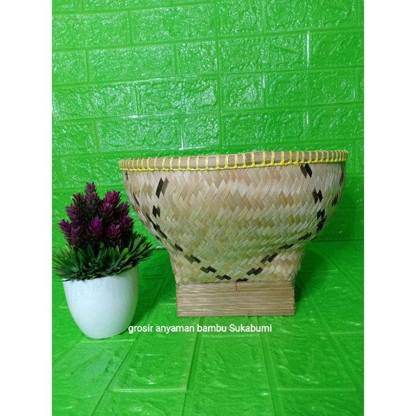 Jual bakul bambu 5 liter / boboko bambu 5 liter / tempat penyimpanan ...