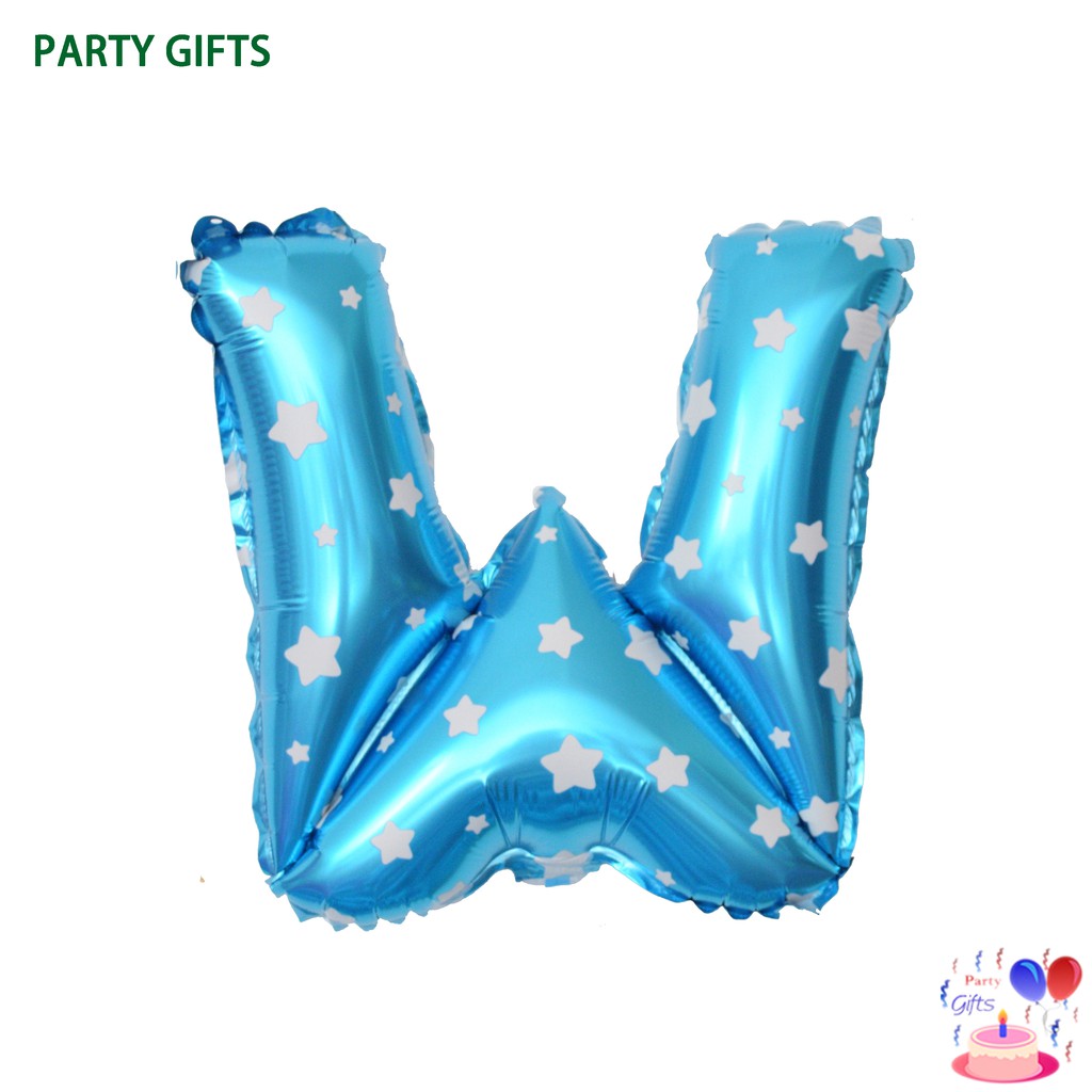 Jual Balon Foil Huruf Biru 16 Inch 40cm A-Z Balon Foil Angka 0-9 Biru ...